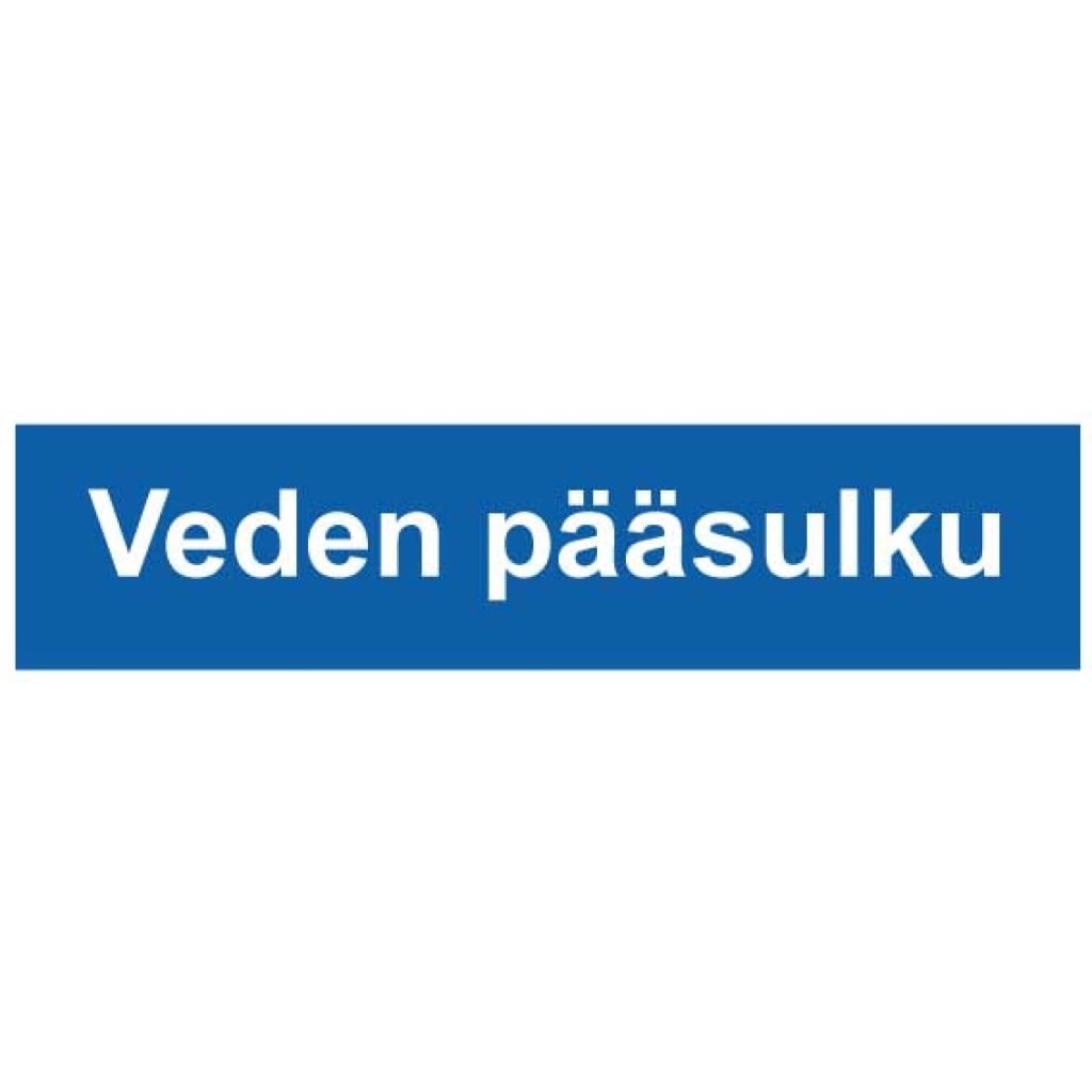 Veden pääsulku | Turvamerkki.fi