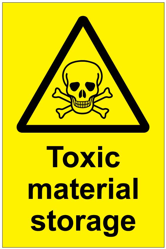 Toxic material storage (b) safety sign